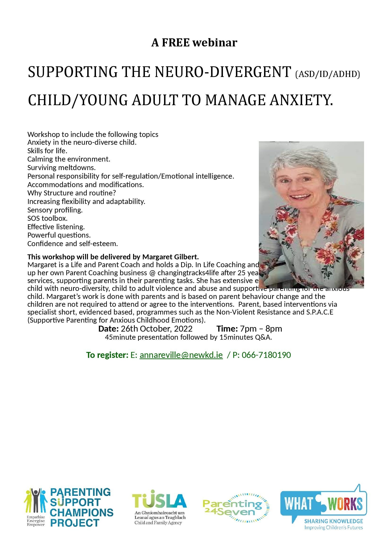 Child & Young Adult Anxiety – Webinars – North East West Kerry ...