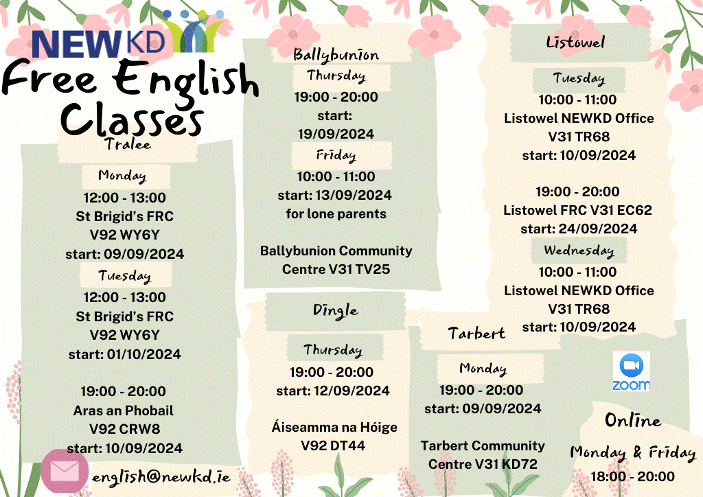 Free English Classes – NEWKD