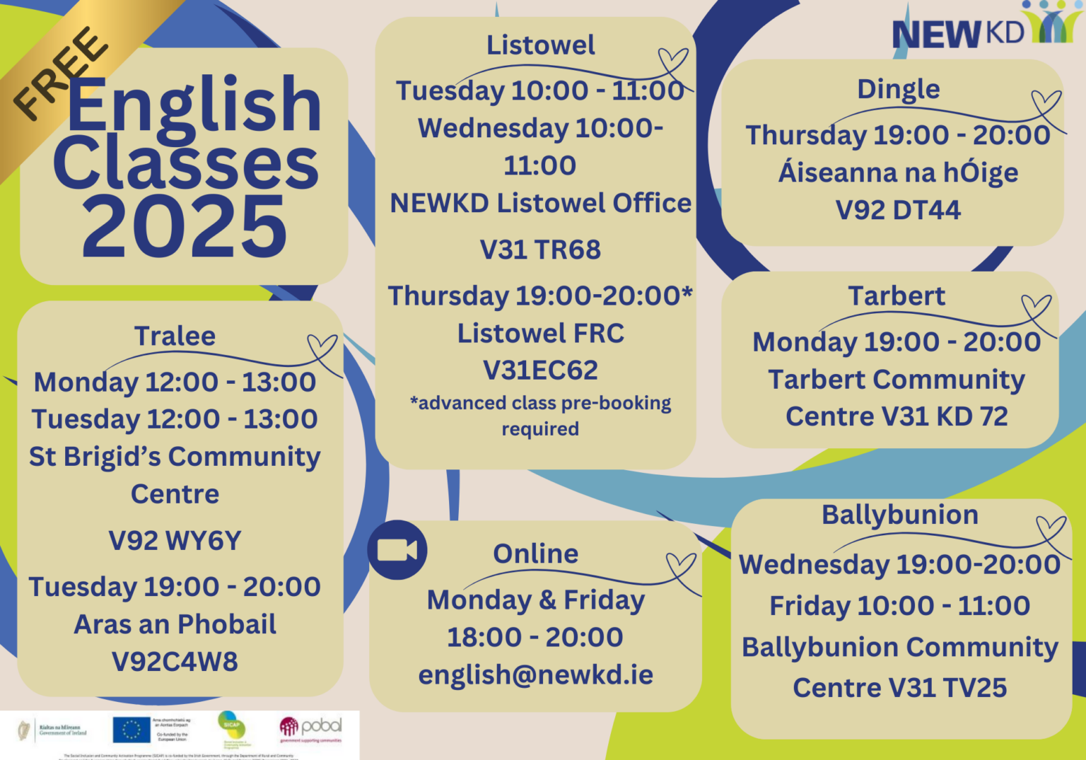 Free English Classes 2025