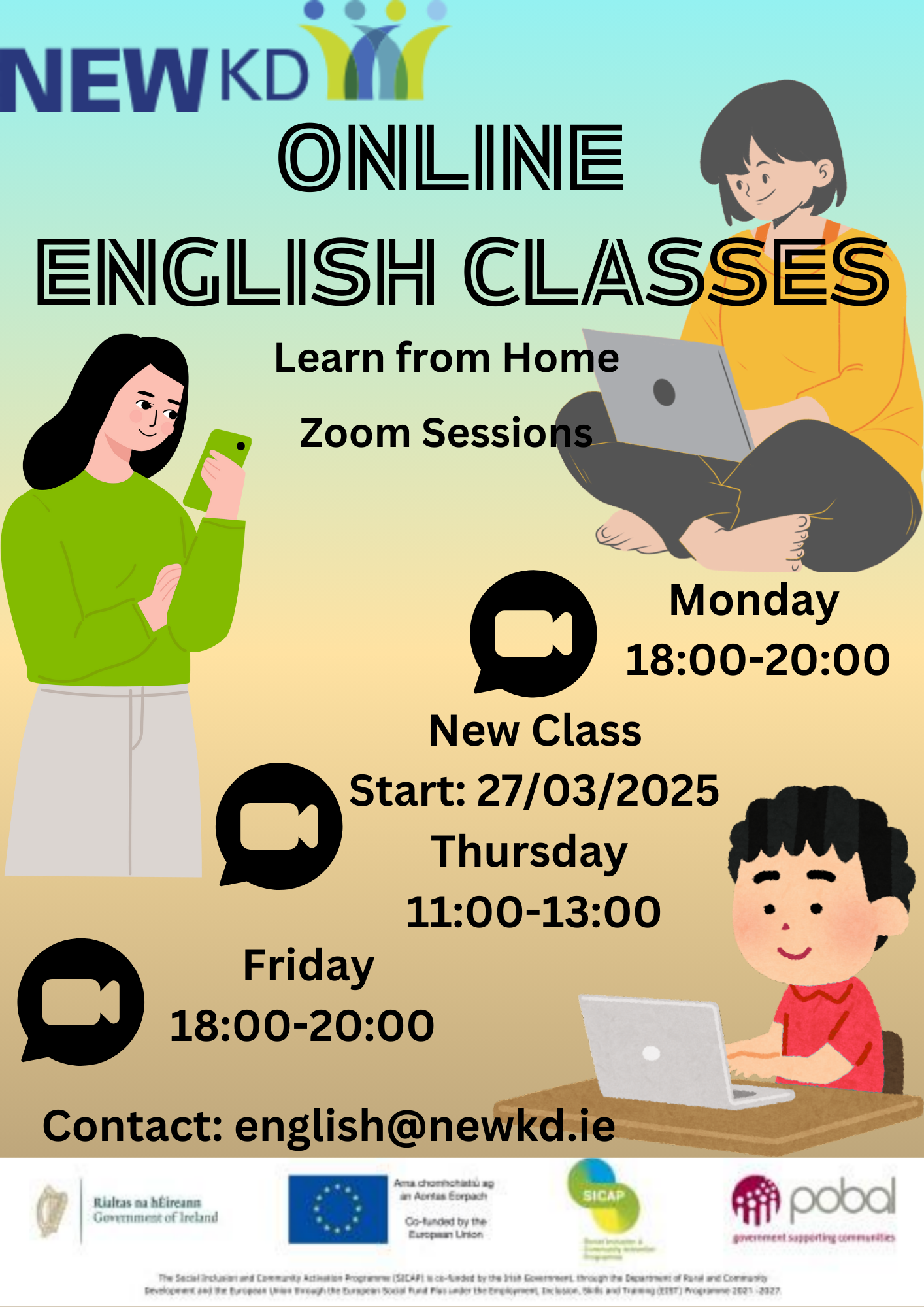 Online English Classes – North East West Kerry Development Programme
